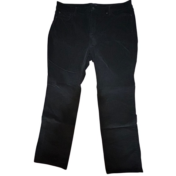 NYDJ | Pants & Jumpsuits | Nydj Black Corduroy Straight Leg Pants Women ...